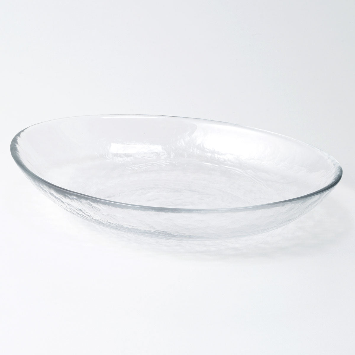 GLASS OVAL PLATE 25CM